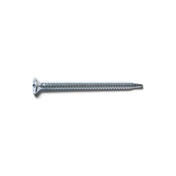 Midwest Fastener Self-Drilling Screw, #12 x 3 in, Zinc Plated Steel Flat Head Phillips Drive ...